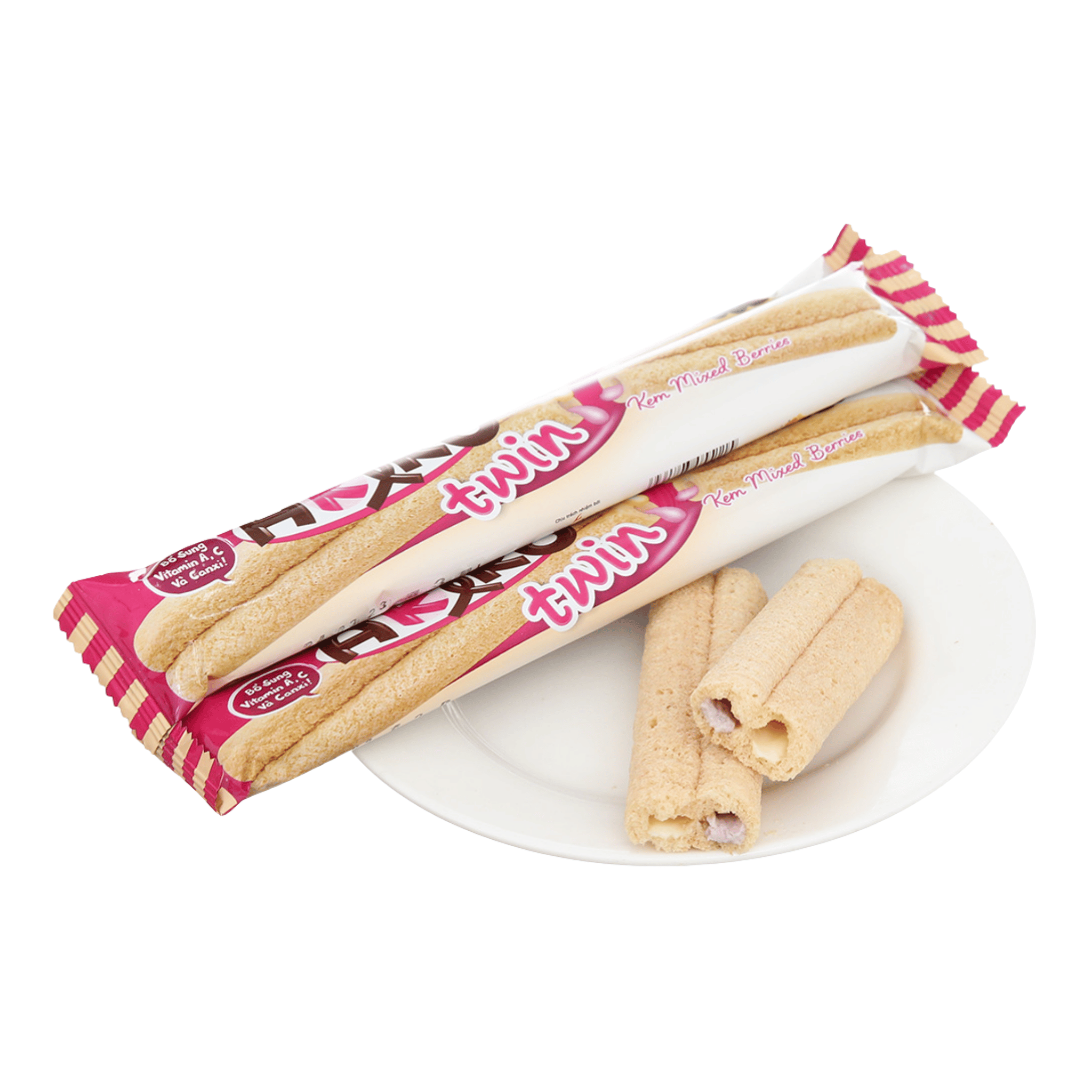 Oishi Akiko Wafer Sticks – Mixed Berries Cream Filling (5 sticks ...